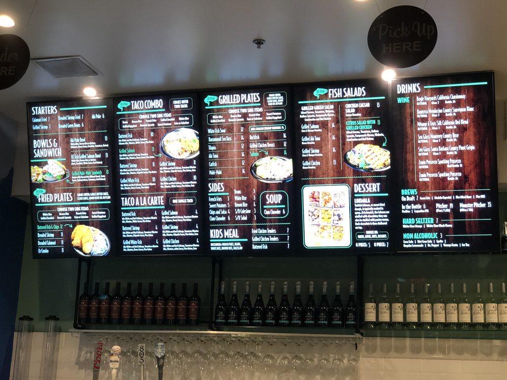 Menu at OC Fish Grill restaurant, Irvine