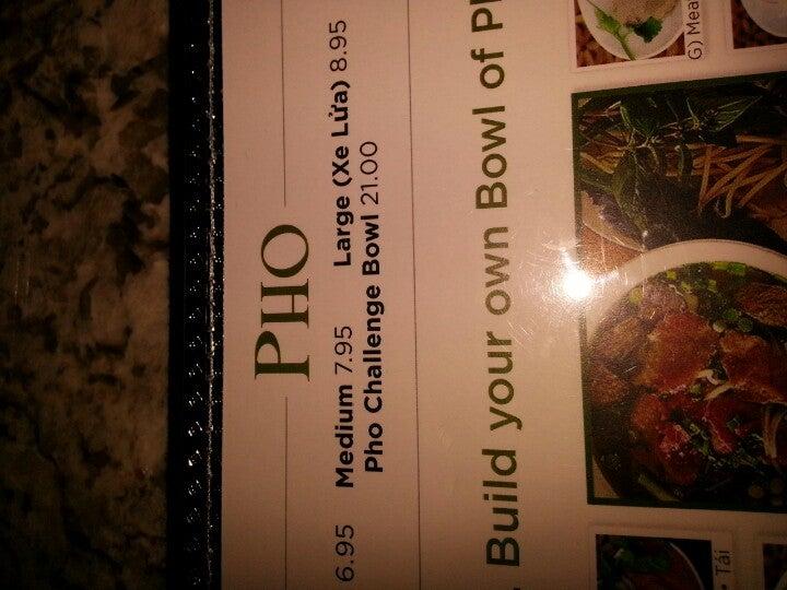 Carta del restaurante Phở Factory, Lincoln, 940 N 26th St #206