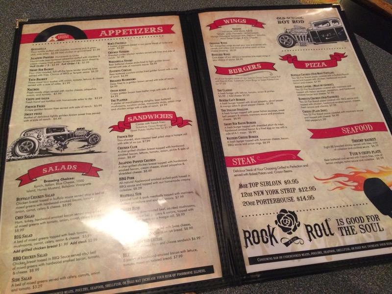 Menu at Rockabilly Grill pub & bar, Tucson, N Oracle Rd