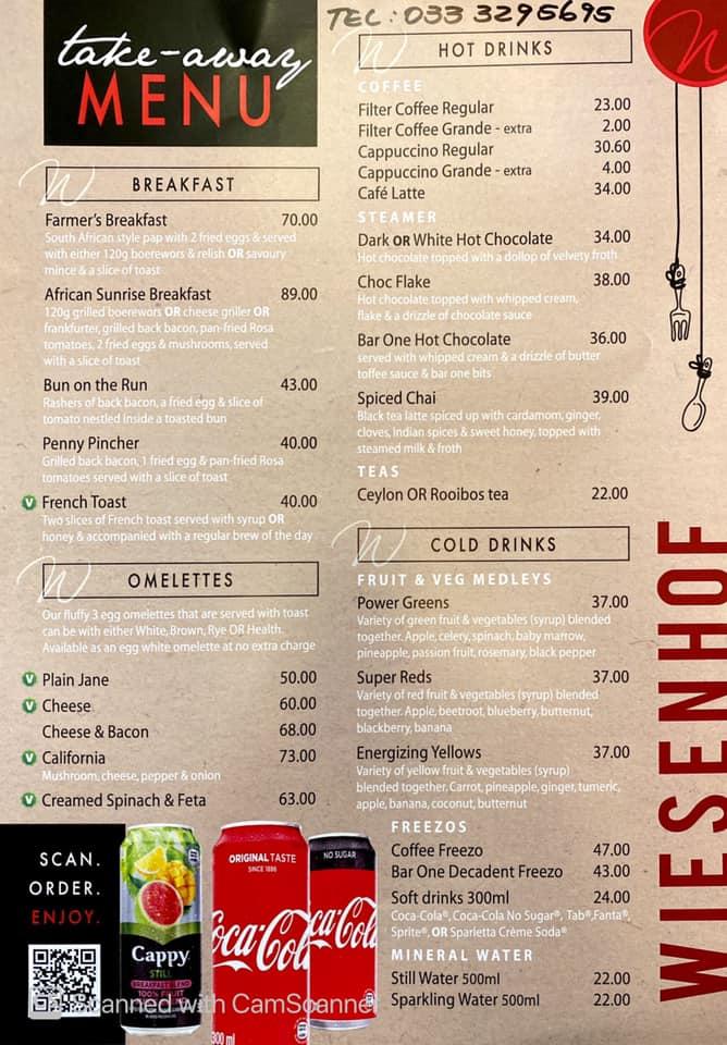 Menu at Wiesenhof Life Hilton restaurant, Hilton