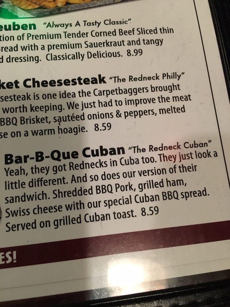 Menu at Barnes Restaurant, Savannah, Waters Ave