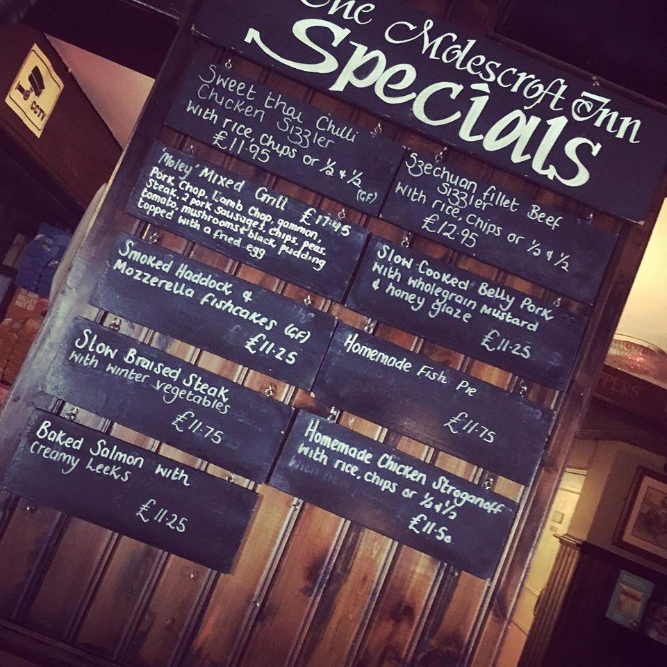 Menu at Molescroft Inn pub & bar, Beverley, 75 Molescroft Rd