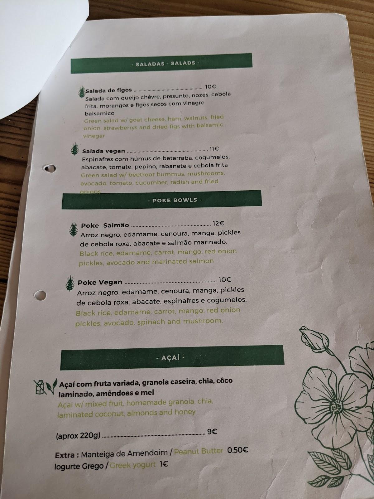 Menu em KOA Brunch Café, Costa da Caparica