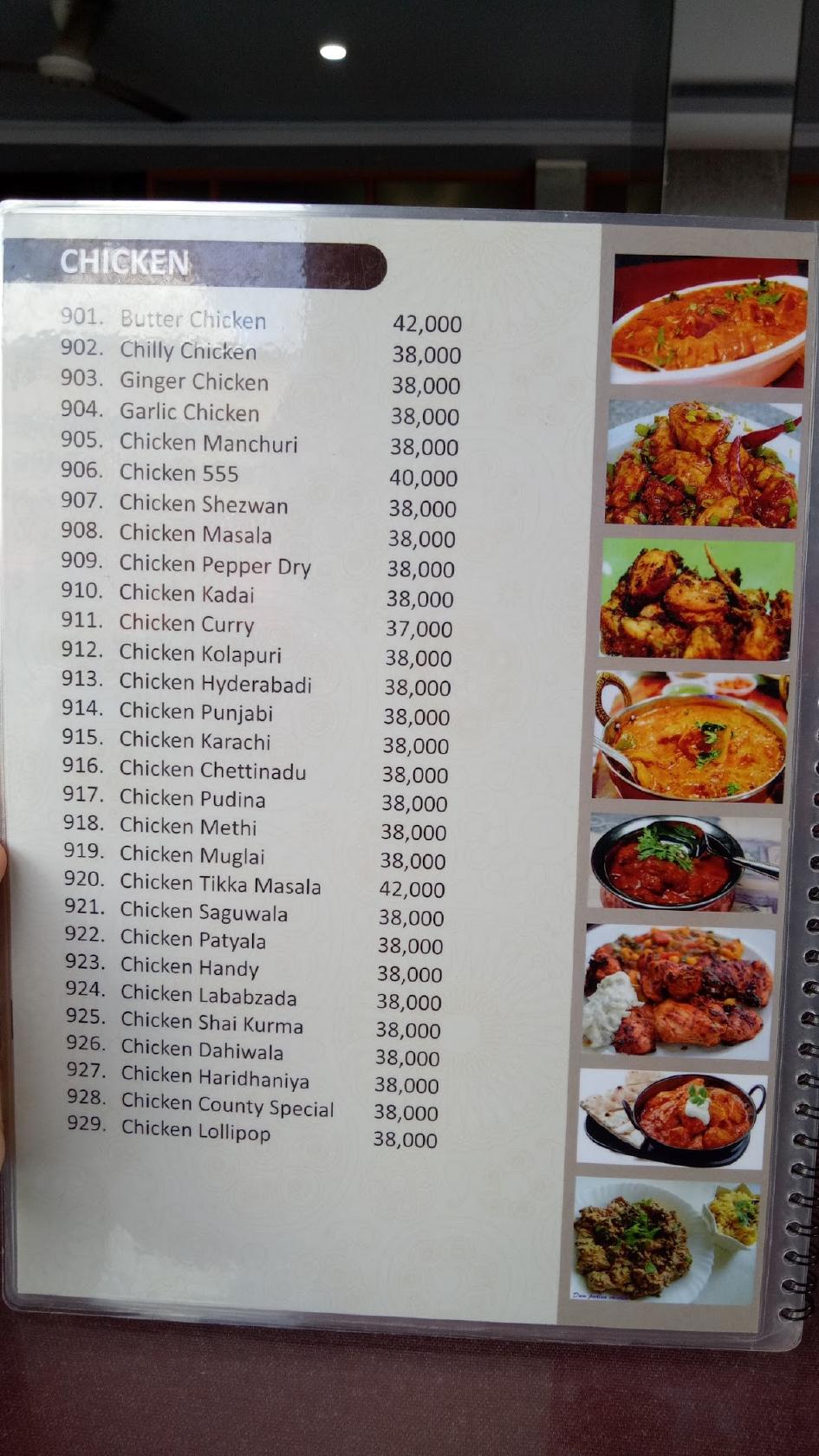 Menu at R restaurant, Batam, Komplek Tanjung Pantun