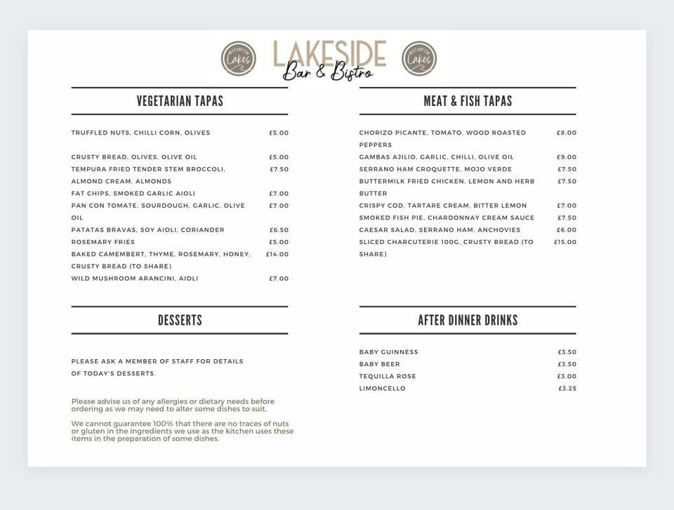 Menu at @Stanton Lakes restaurant, Stoney Stanton