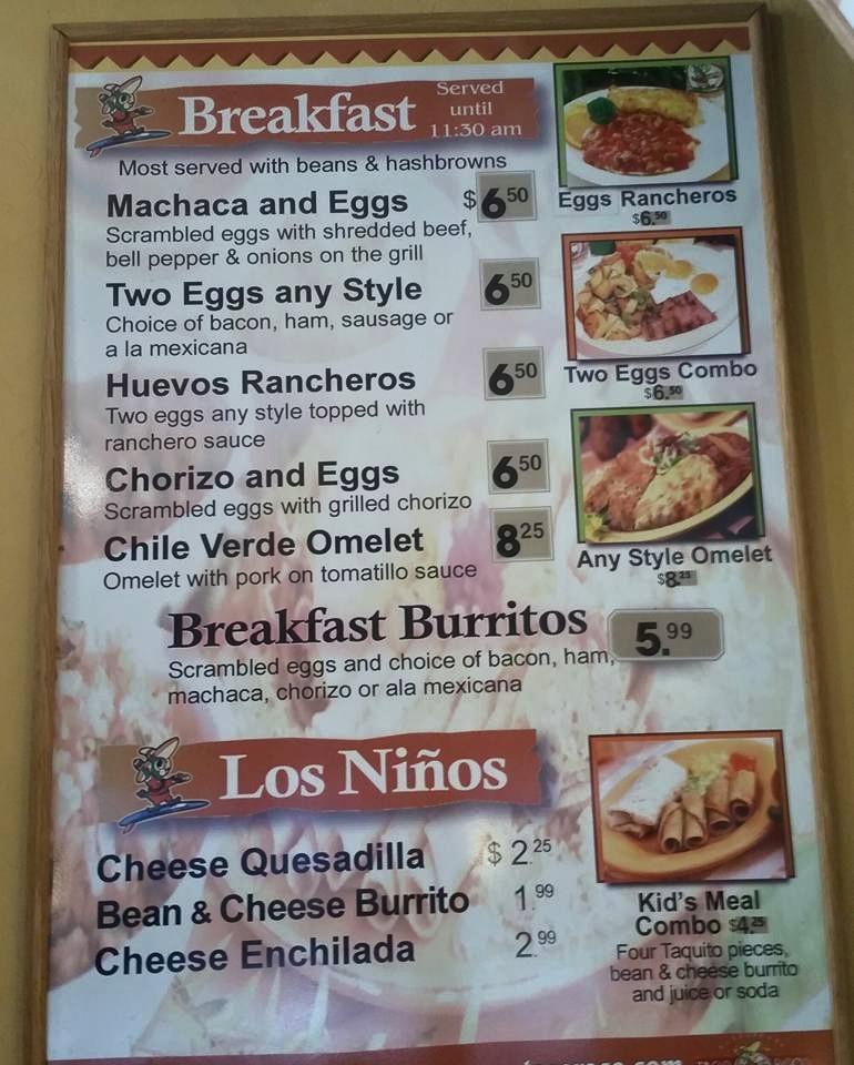 Menu at Taco Roco restaurant, Paso Robles, Theatre Dr # 700