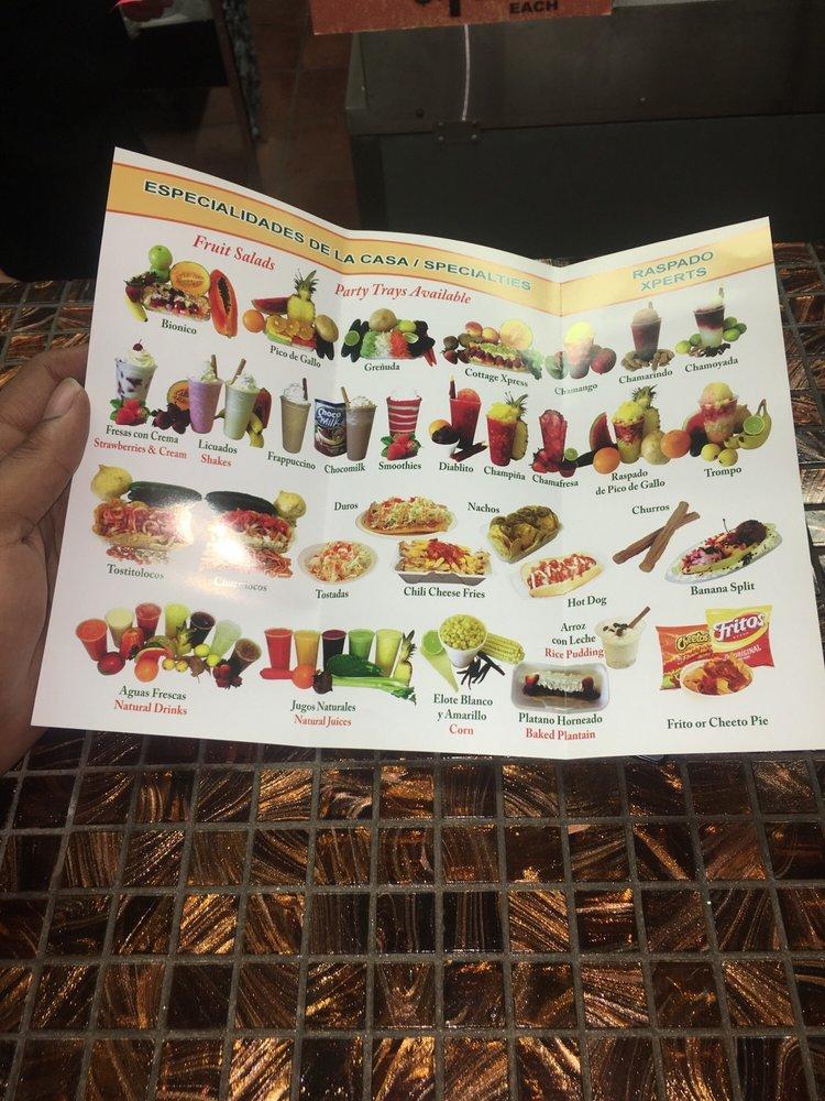 Menu at Raspado Xperts pub & bar, Humble