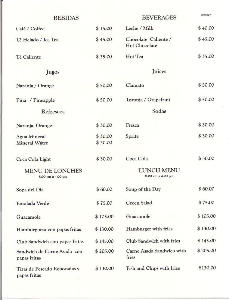 Menu at Restaurant Magdaleno's, Primo Tapia