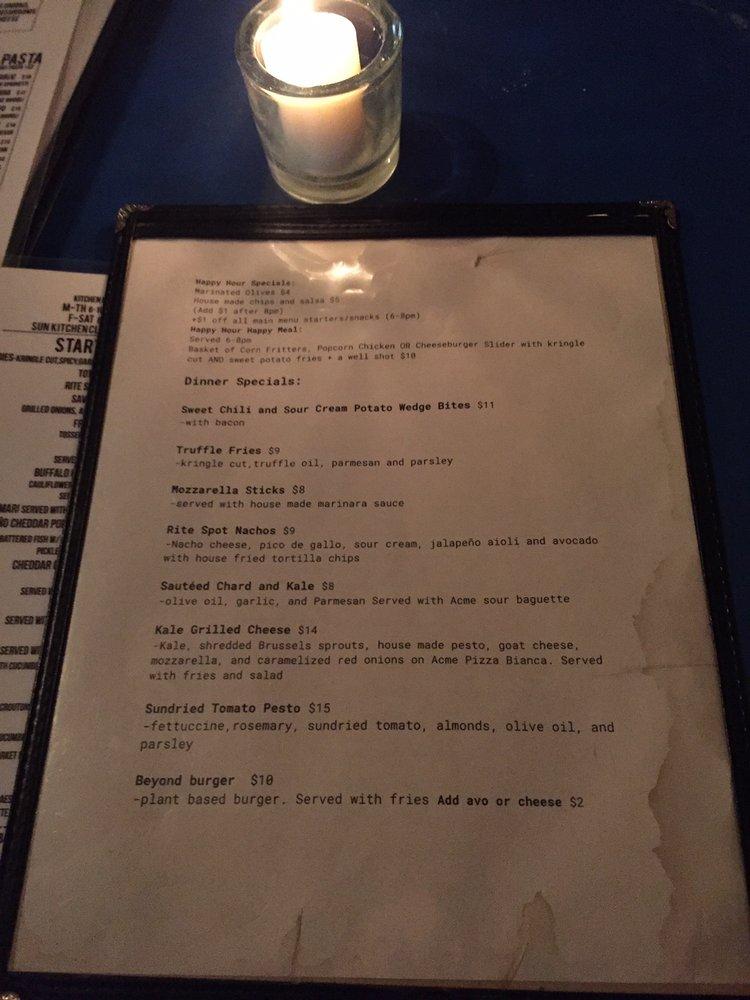 Carta de Rite Spot Cafe, San Francisco