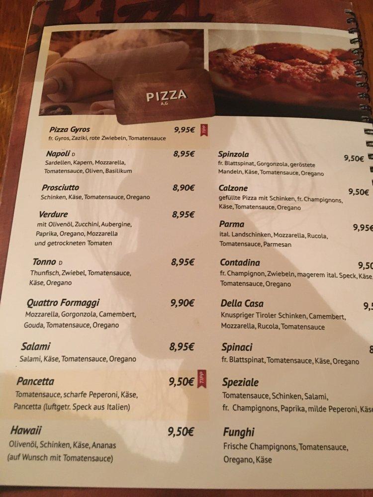 Speisekarte von Rizzi Pizzeria, Leipzig