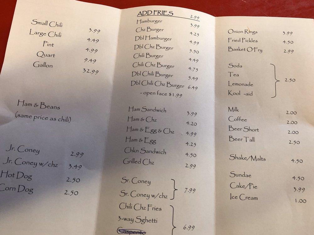 Menu at Casper's Diner desserts, Springfield