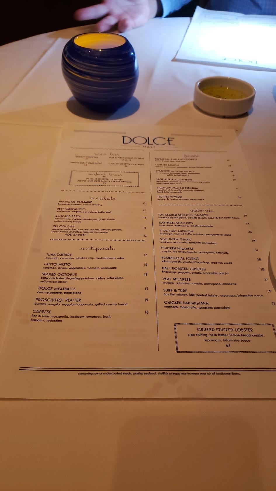 Menu at Linguini By The Sea restaurant, Atlantic City
