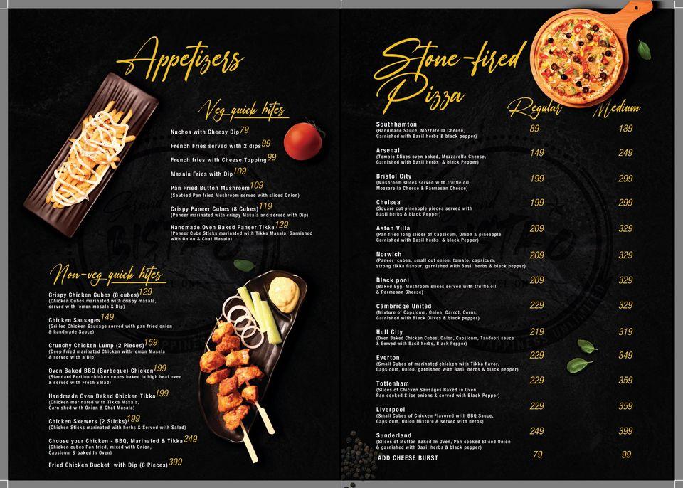 Menu at Grand Bistro Level One, Kashipur