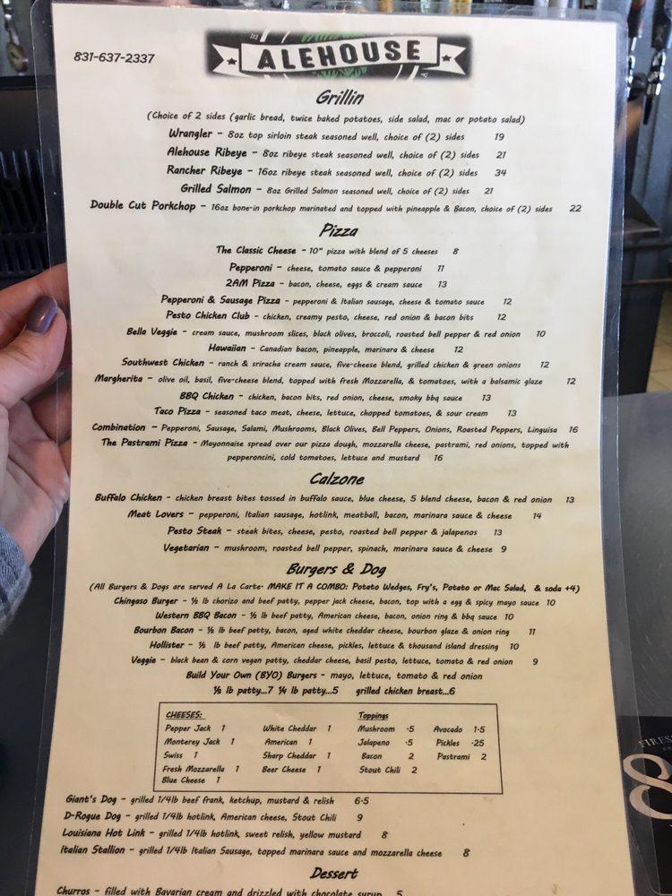 Menu at Grillin & Chillin Alehouse pizzeria, Hollister, 401 McCray St b24
