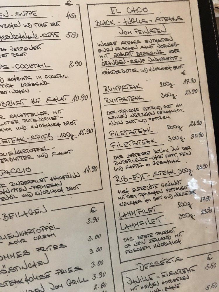Speisekarte von Steakhaus El Chico – Mainz, Mainz