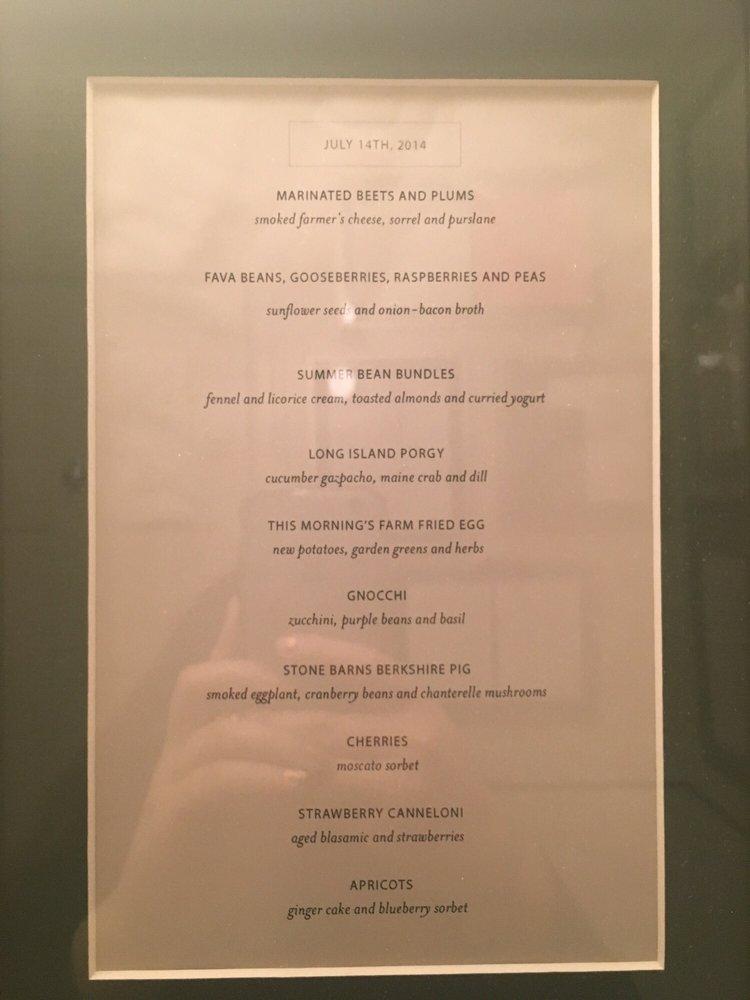 Menu at Edulis Restaurant, Toronto, 169 Niagara St