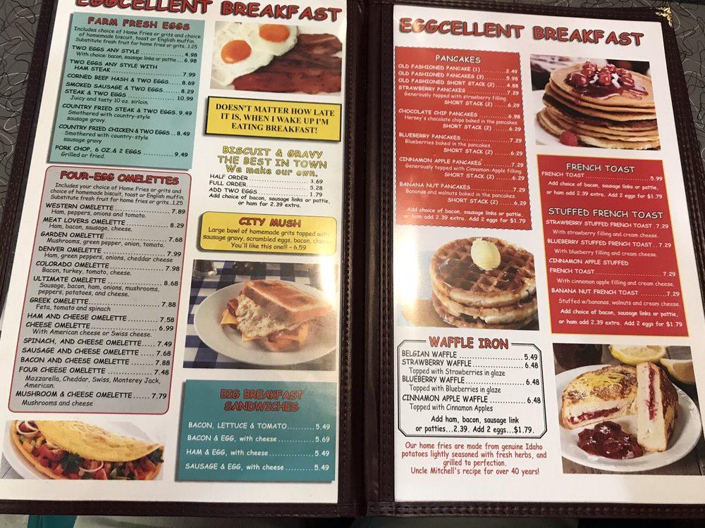 Carta del restaurante Egg City Diner, Haines City, US Hwy 27