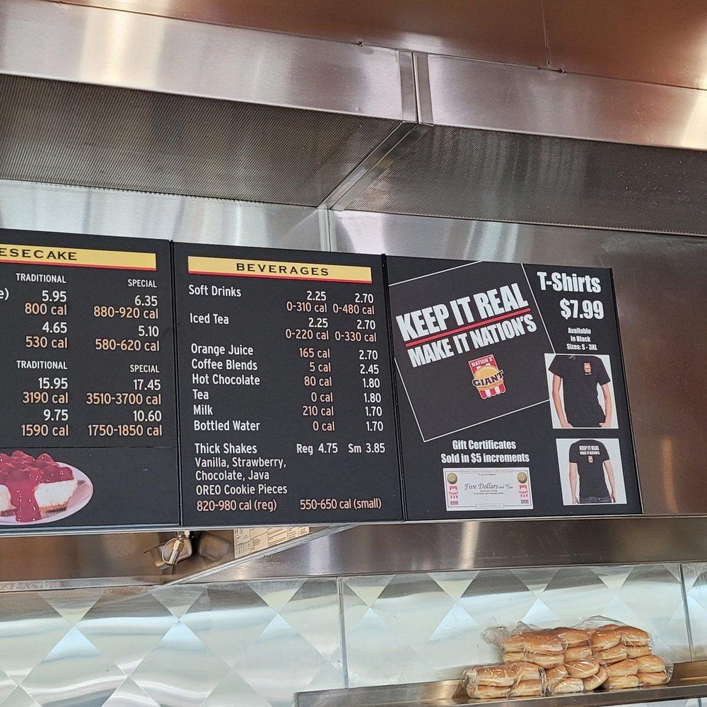 Menu at Nation's Giant Hamburgers & Great Pies desserts, Sacramento