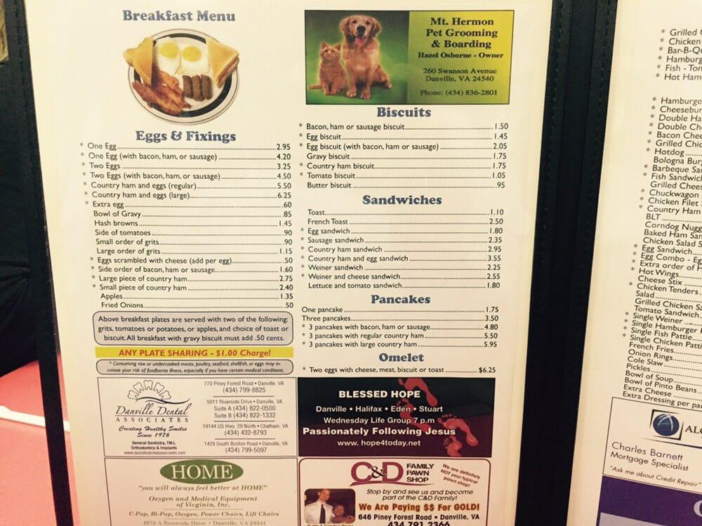 Menu at Rubens Too restaurant, Danville