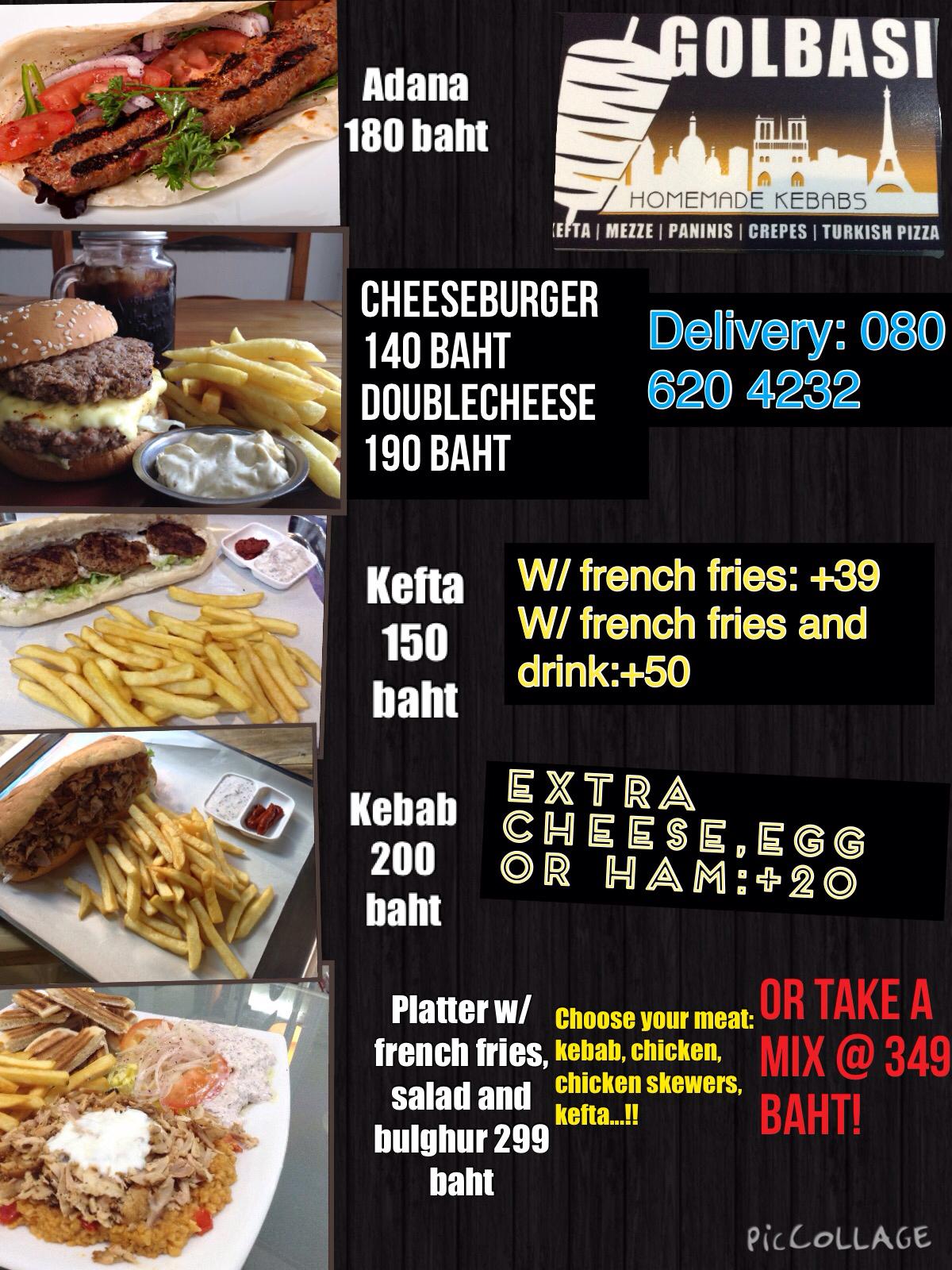 Carta de comida rápida Golbasi Phuket, Patong