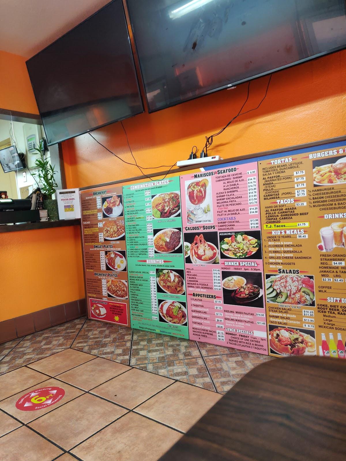 Menu at Alexa’s Cafe Mexican Grill, Fontana, Cherry Ave