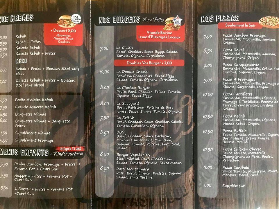 Menu at Food Station restaurant, Saint-Hilaire-du-Harcouët