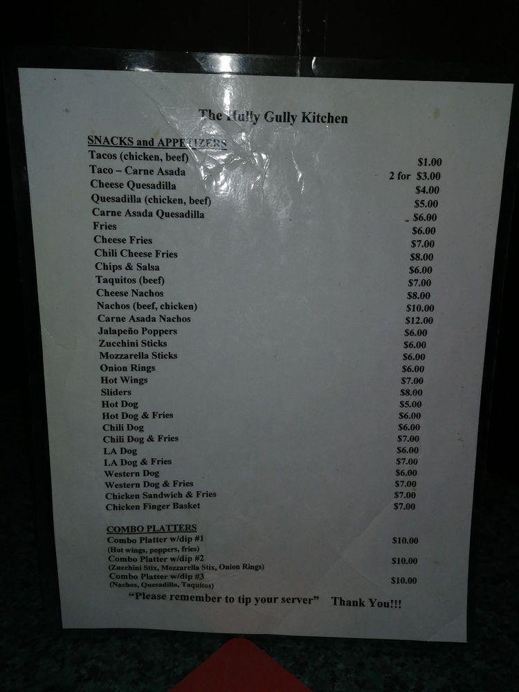 Menu at Royal Room Hully Gully pub & bar, Bellflower