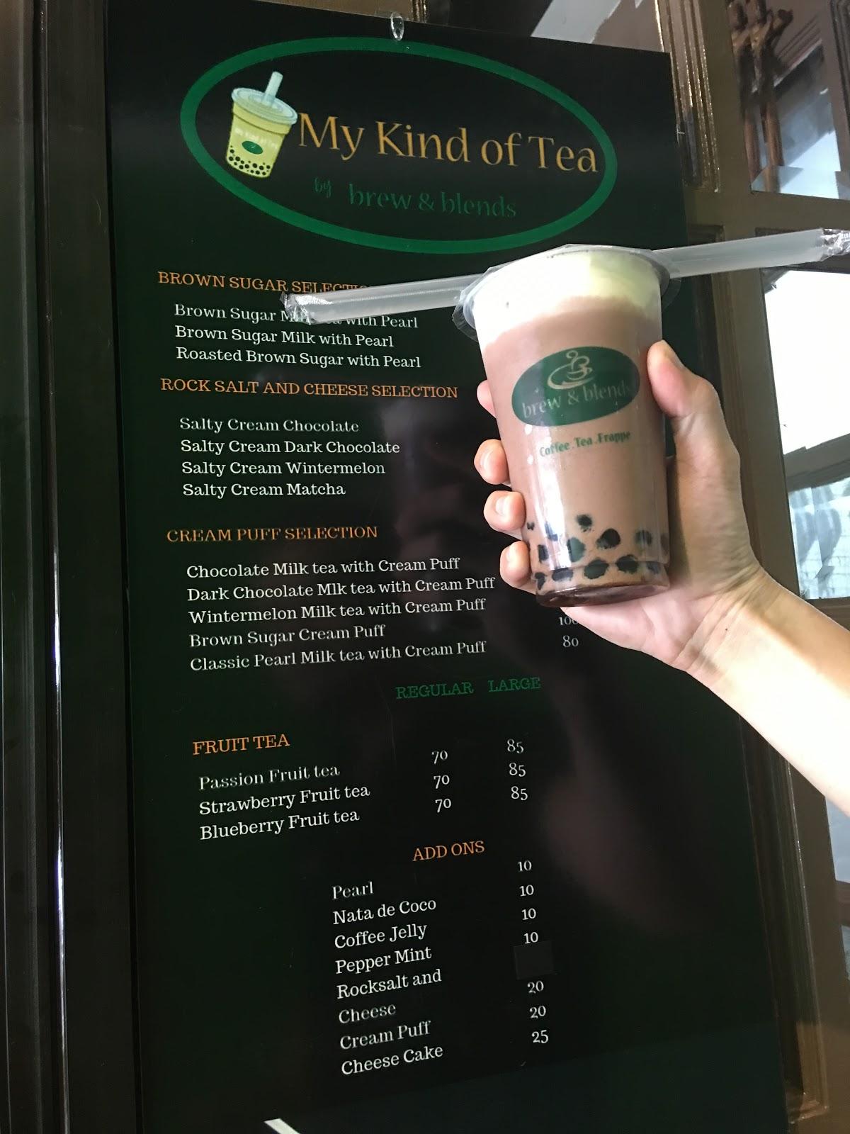 Menu at My Kind of Tea by Brew & Blends cafe, Parañaque