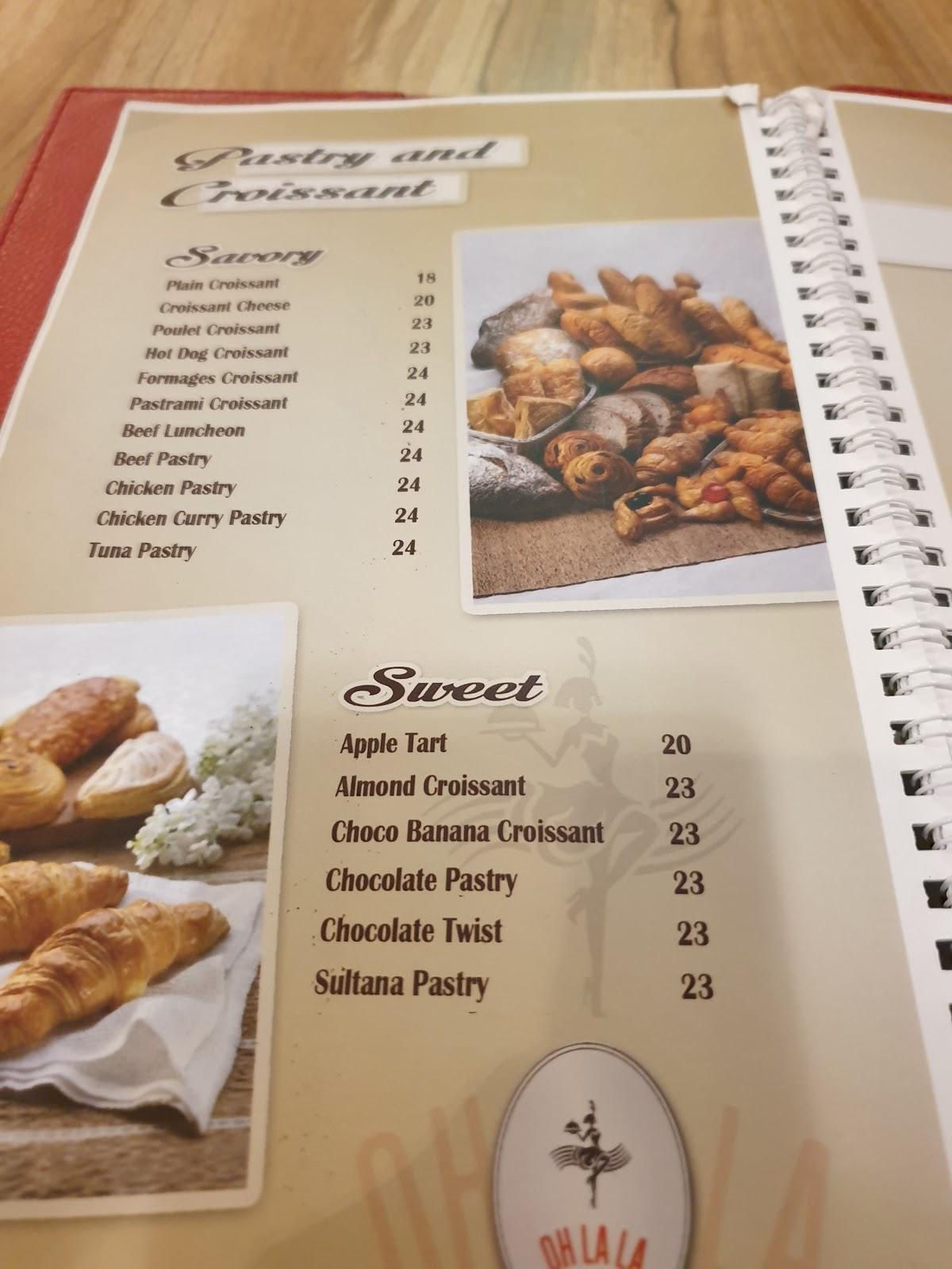 Menu at OHLALA MOI cafe, North Jakarta, Mall of indonesia