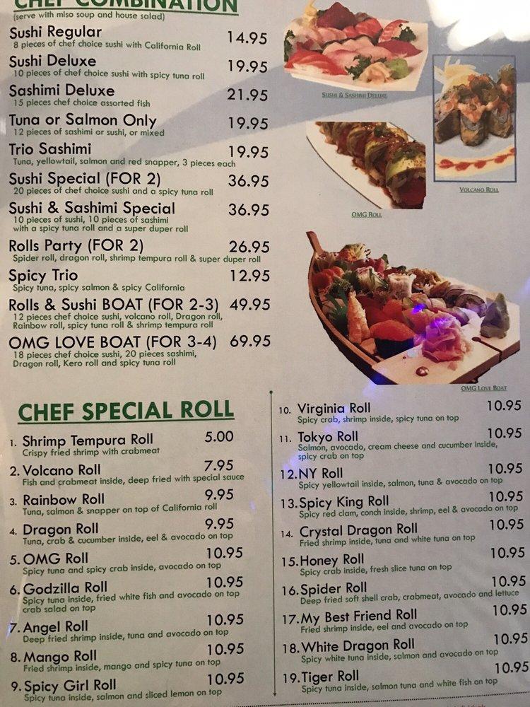 Menu at OMG Sushi restaurant, Newport News