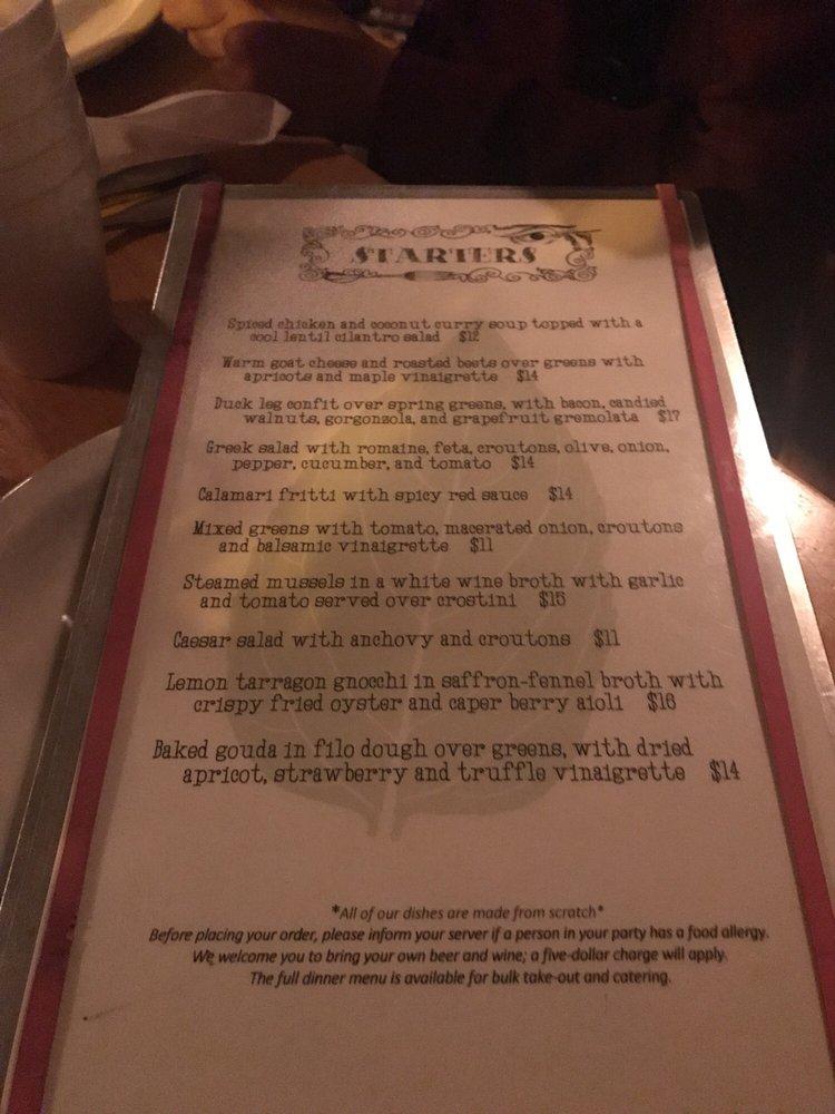Menu at Sweet Basil restaurant, Needham