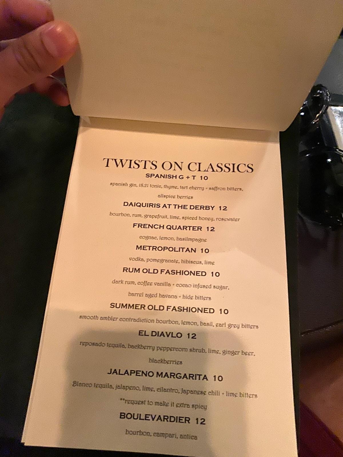 Menu at The James Room pub & bar, Atlanta, 661 Auburn Ave NE STE 280