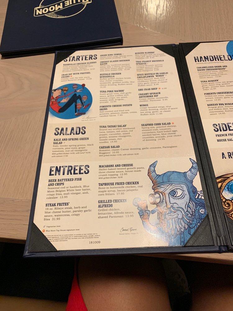 Menu at Blue Moon Taphouse pub & bar, Norfolk