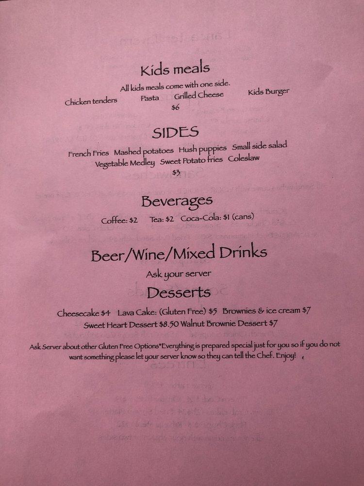Menu at Lancaster Tavern and Inn restaurant, Lancaster