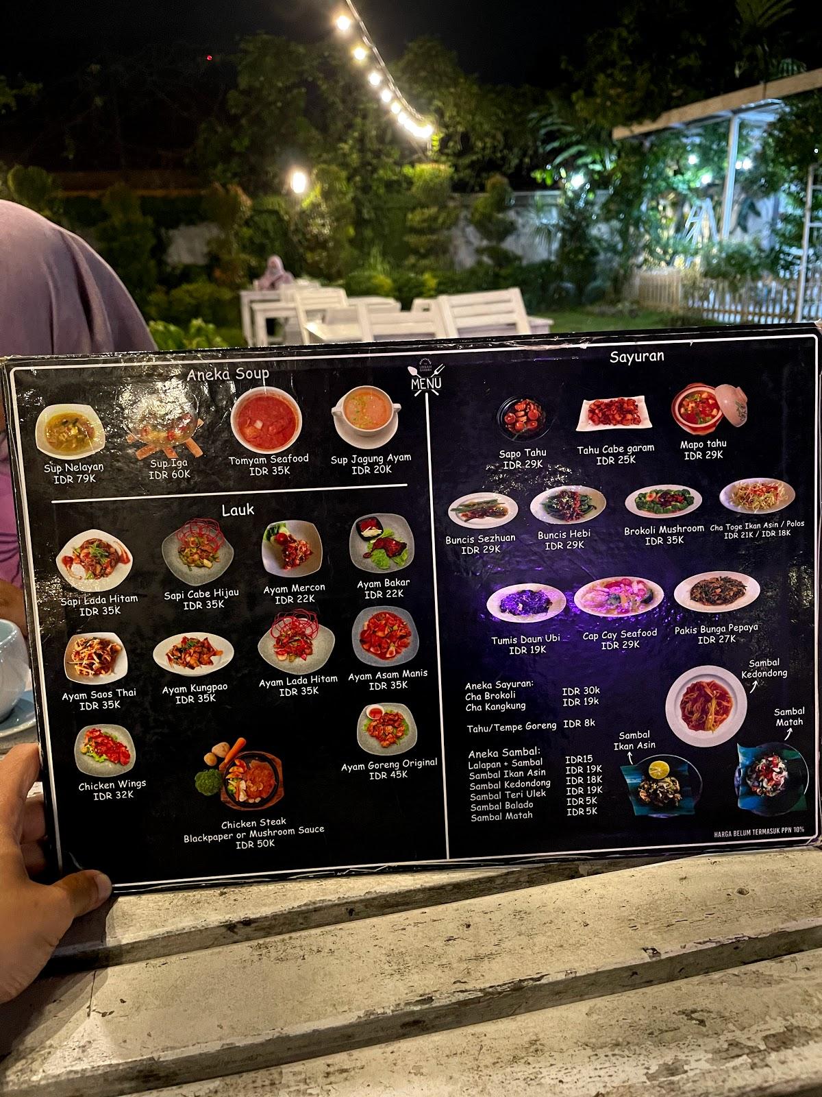 Carta del restaurante The Urban Garden Resto, Pontianak