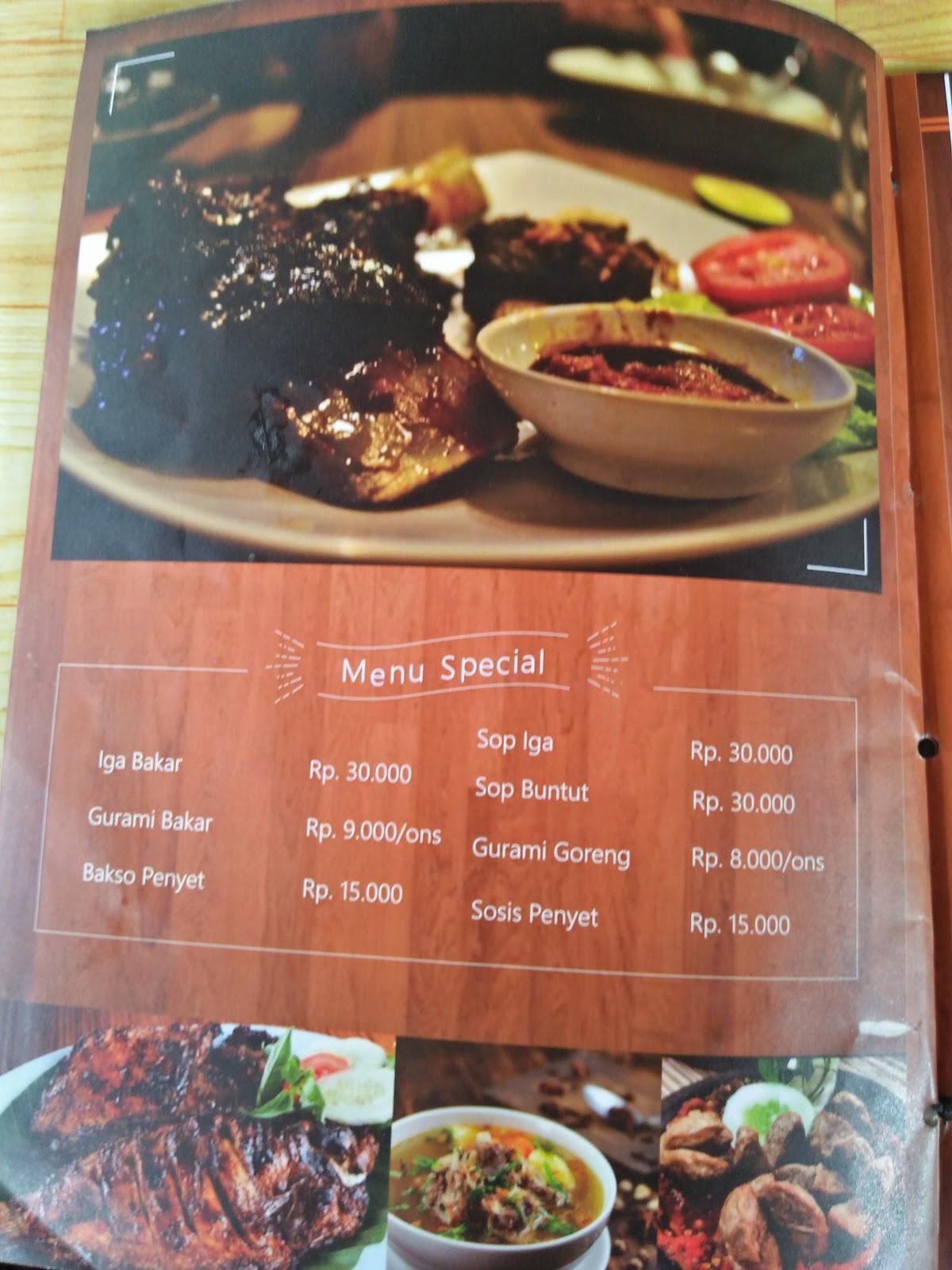 Menu at Lesehan Gazebo restaurant, Bajang