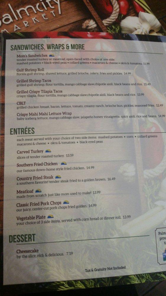 Menu at Palm City Market restaurant, Fort Myers, Terminal Access Rd
