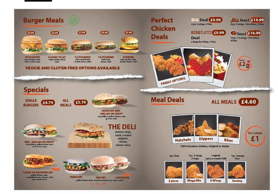 Menu at Perfect Fried Chicken fast food, Dewsbury