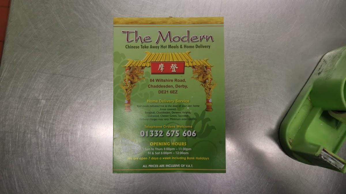 The Modern Chinese Takeaway, 84 Wiltshire Rd in Derby - Restaurant menu ...
