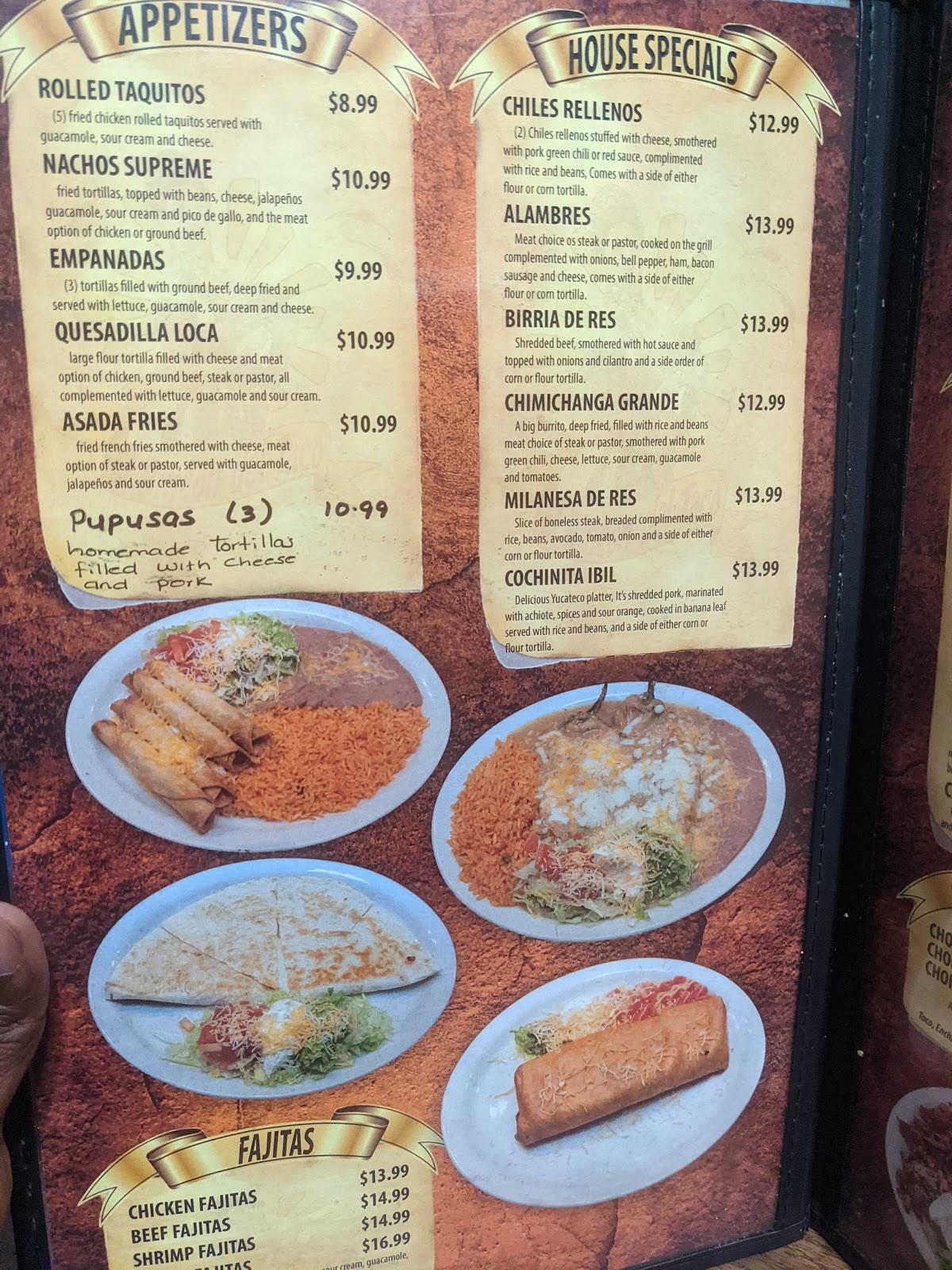 Menu at El Rey Del Taco #2 restaurant, Colorado Springs, Maizeland Rd