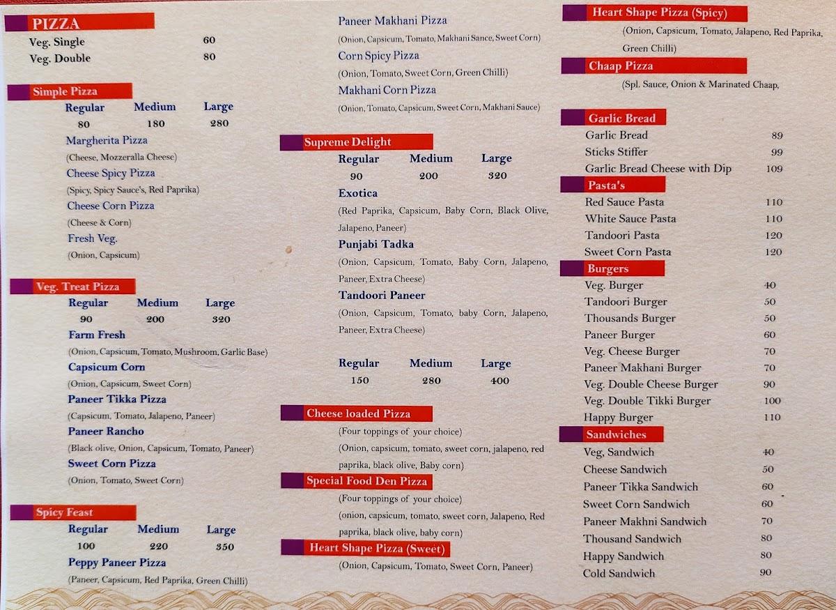 Menu at Food Den, Sirsa, Mansa Rd