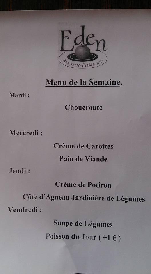 Menu at Eden, Anderlecht