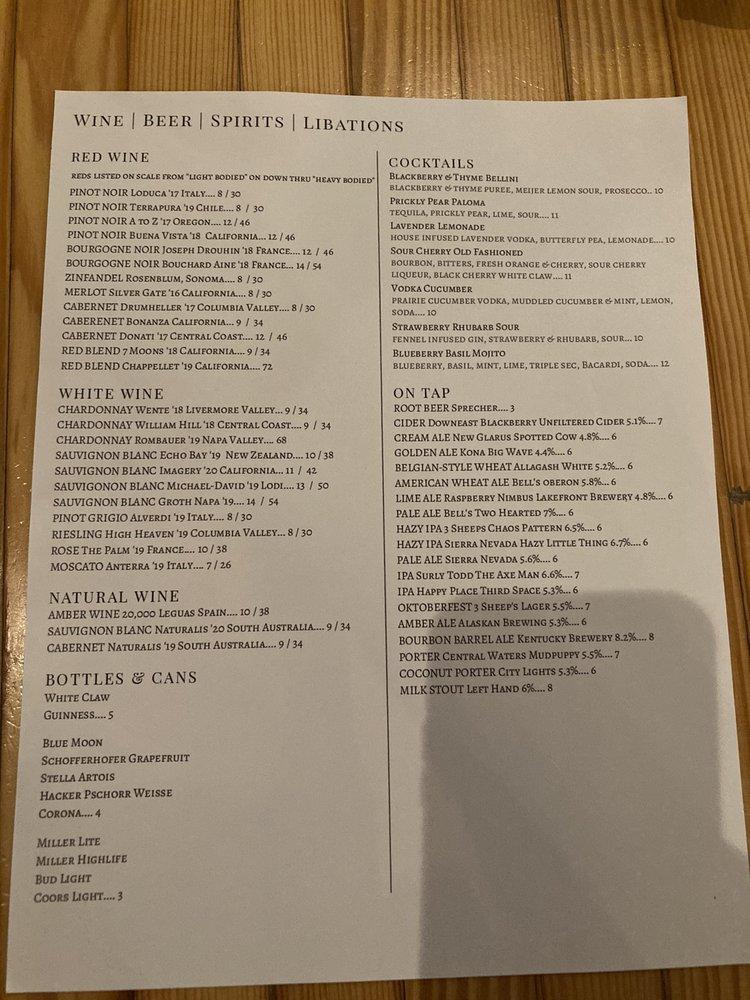 Menu at The Norbert pub & bar, West Bend