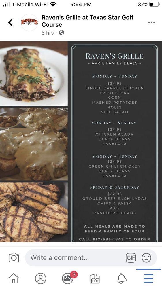 Menu at Raven's Grille restaurant, Euless, Texas Star Pkwy