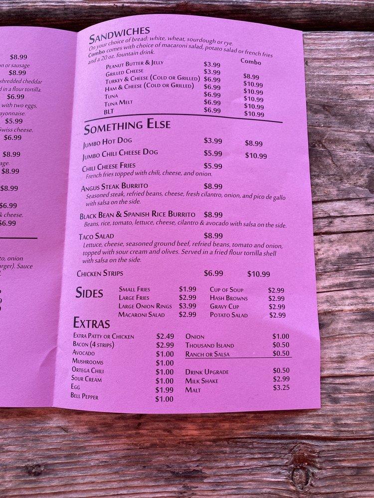 Menu at Country Market restaurant, Tehachapi