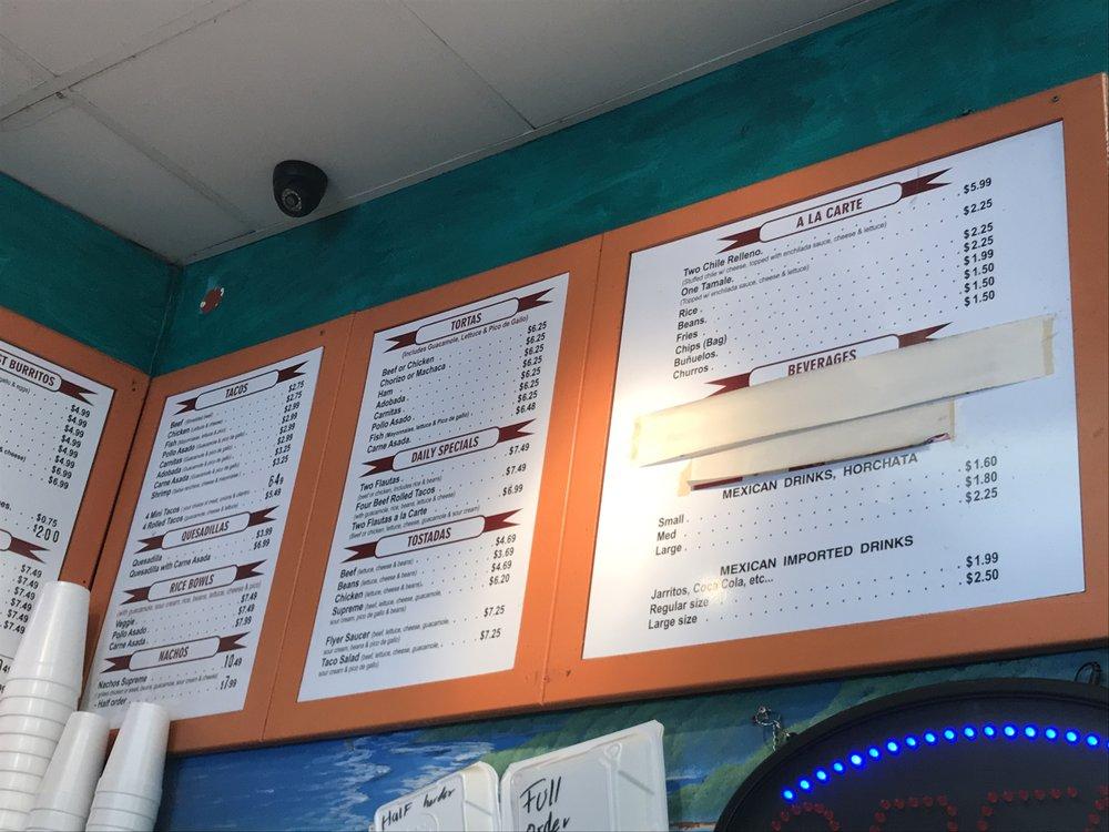 Menu at Rafa´s Mexican Food restaurant, Sacramento, Del Paso Rd