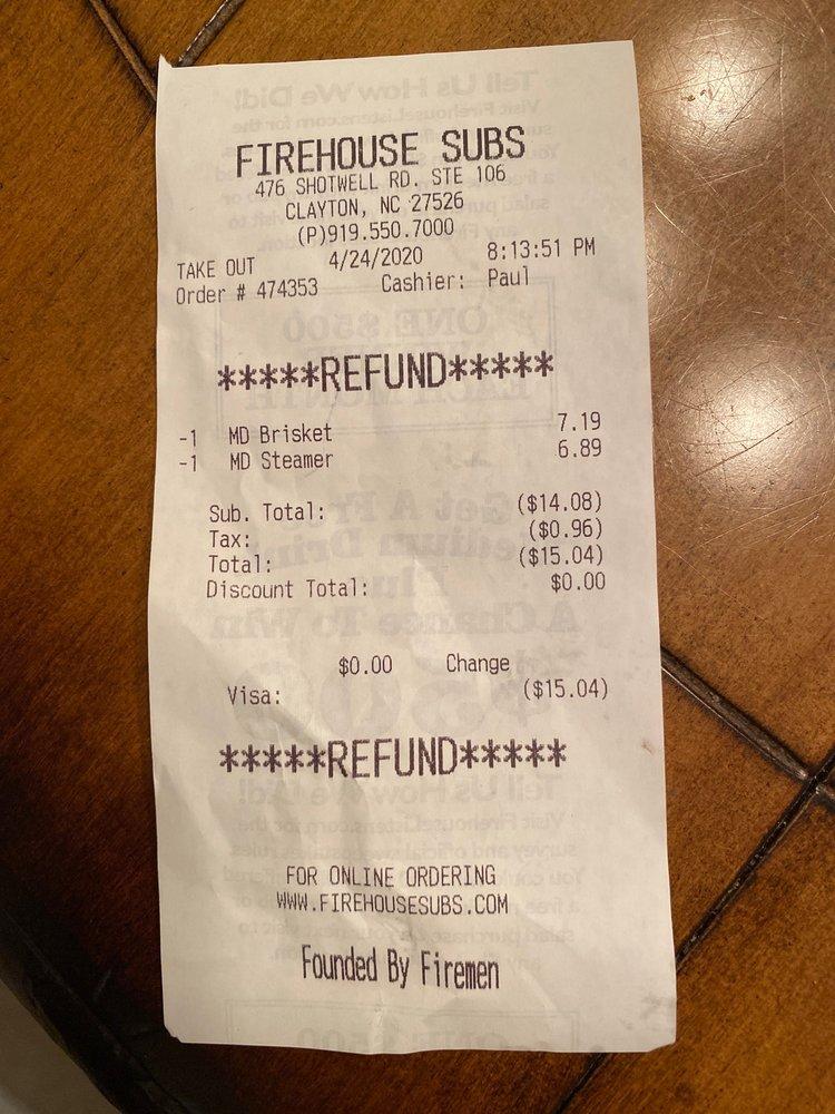 Menu at Firehouse Subs fast food, Clayton