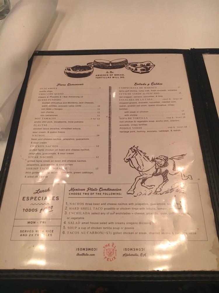 Menu at Superica restaurant, Alpharetta