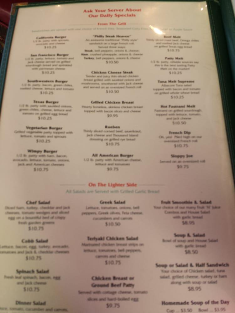 Menu at Antique Row Cafe, El Cajon, E Main St