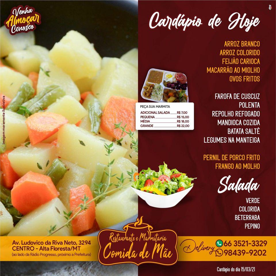 Menu at Comida de Mãe restaurant, Alta Floresta